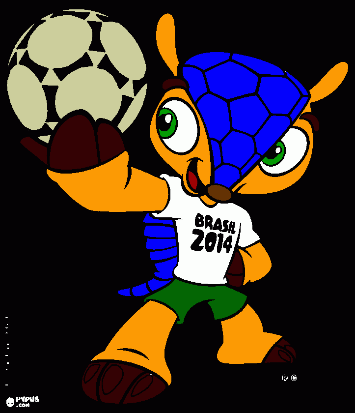 fuleco o mascot para imprimir , desenho fuleco o mascot