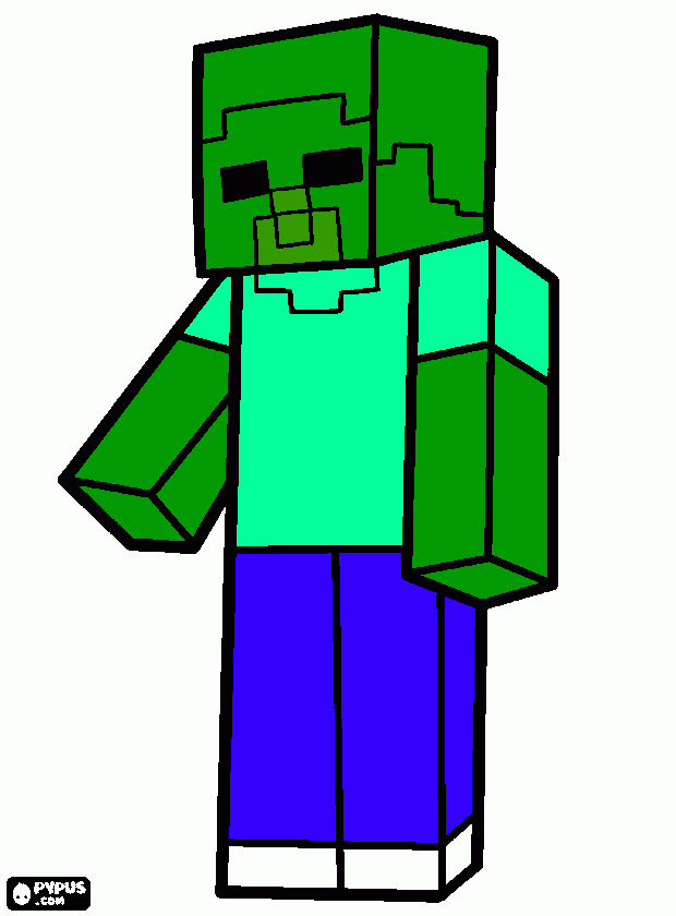 Zumbi Minecraft Para Imprimir Desenho Zumbi Minecraft